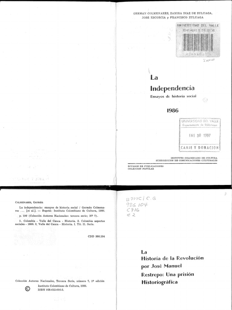 Colmenares German Jose Manuel Restrepo | PDF