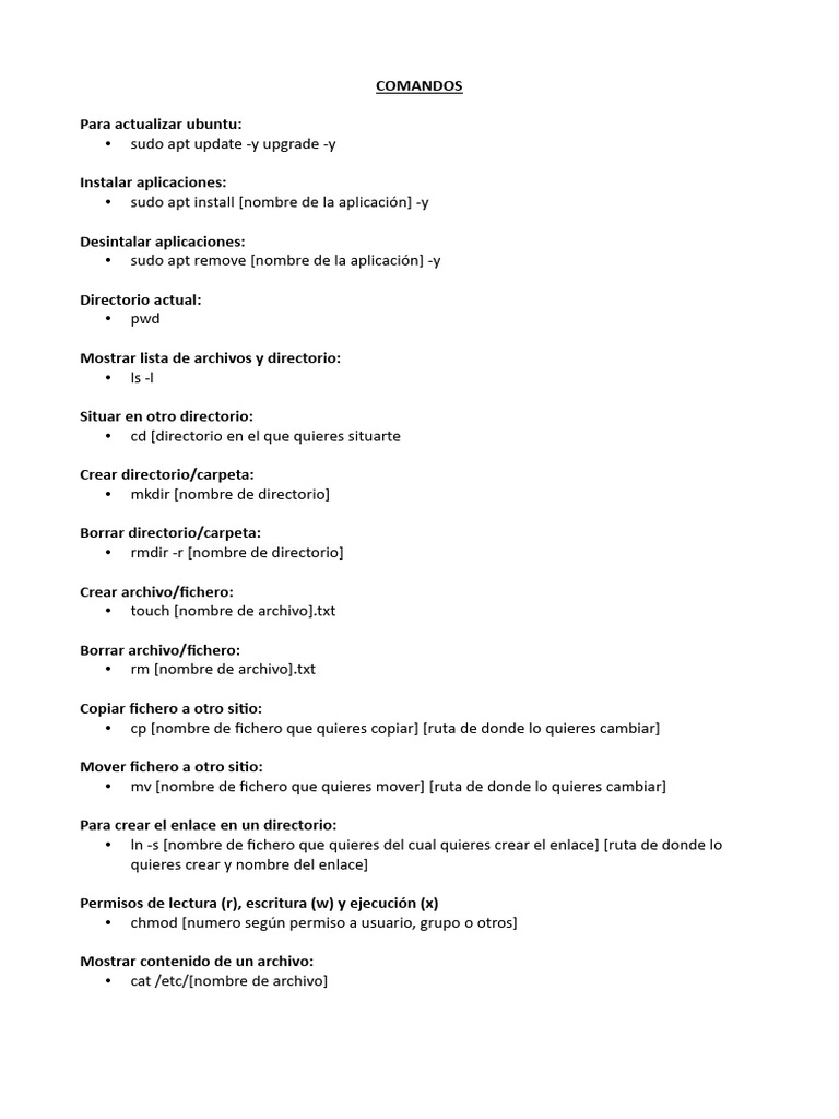 Comando S | PDF | Archivo de computadora | Directorio (Computación)