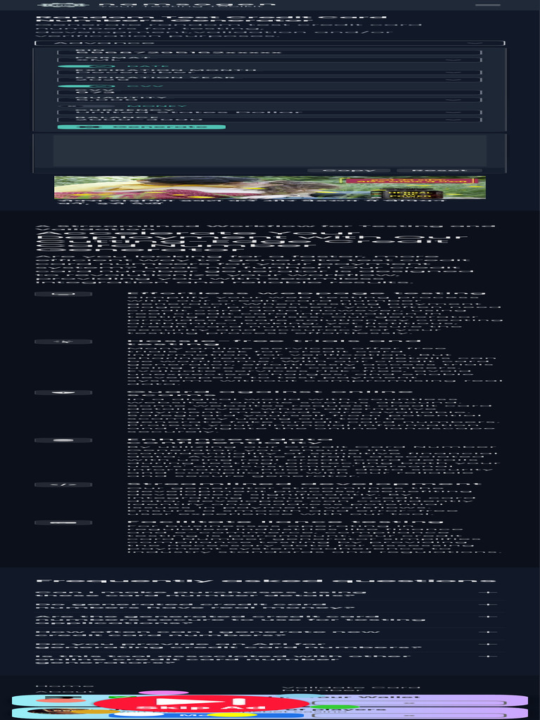 Random Credit Card Number Generator For Testing and Development ...
