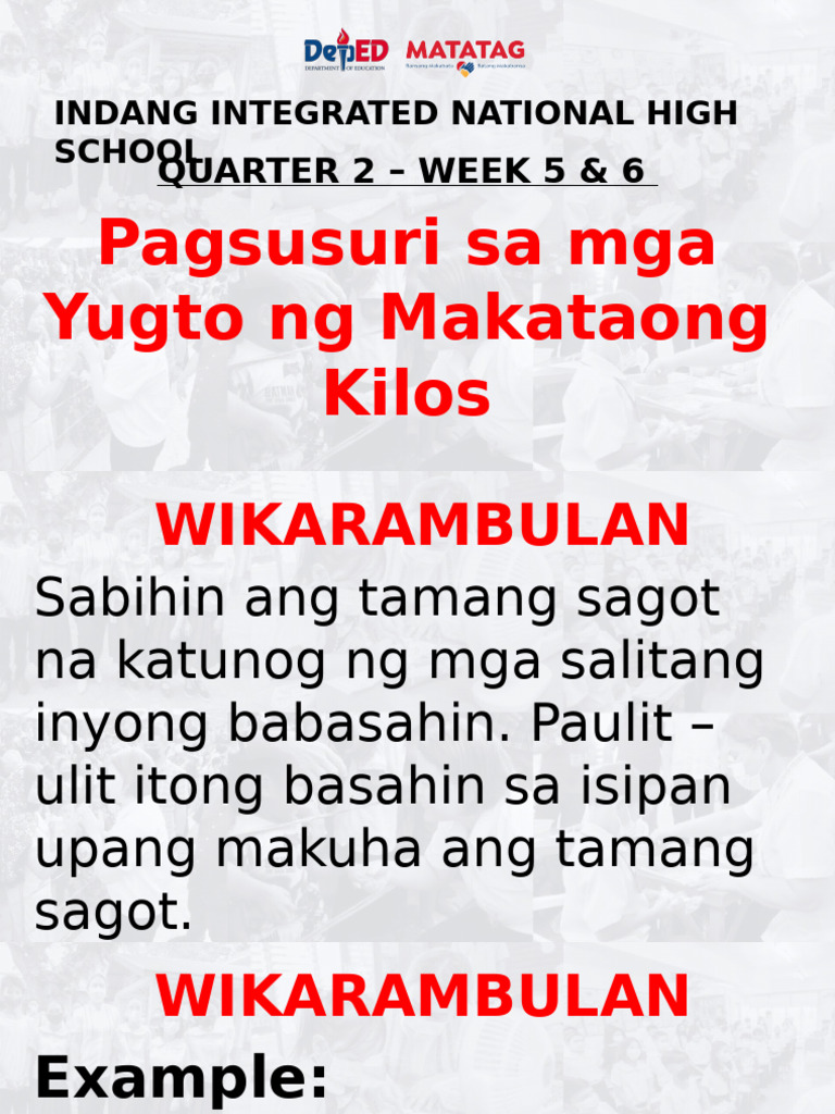 Esp 10 Quarter 2 Week 5 - 6 | PDF