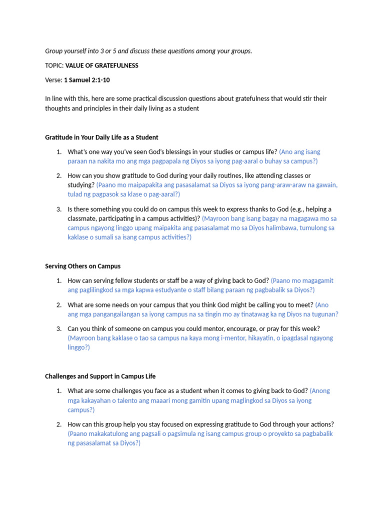 Lifeclass Discussion Questions | PDF