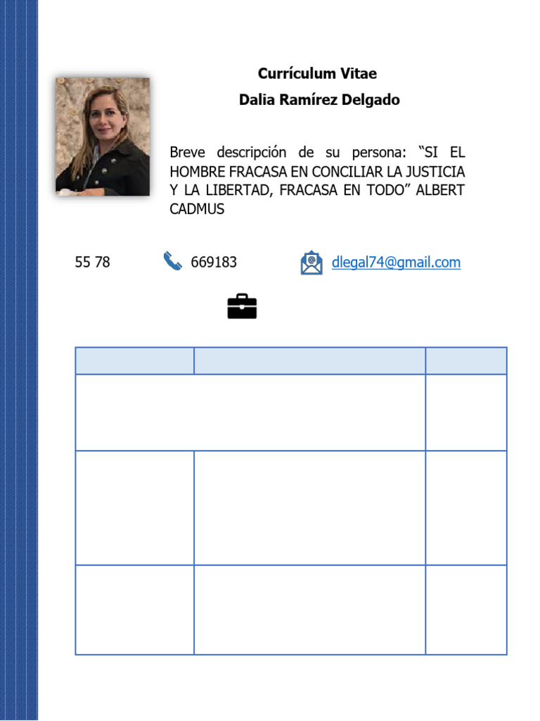 Currículum Vitae Dalia RAMIREZ | PDF | Universidad | Justicia