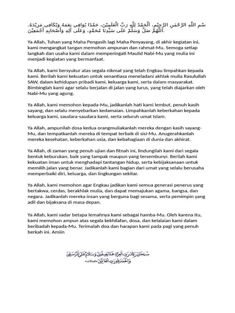 doa maulid nabi | PDF