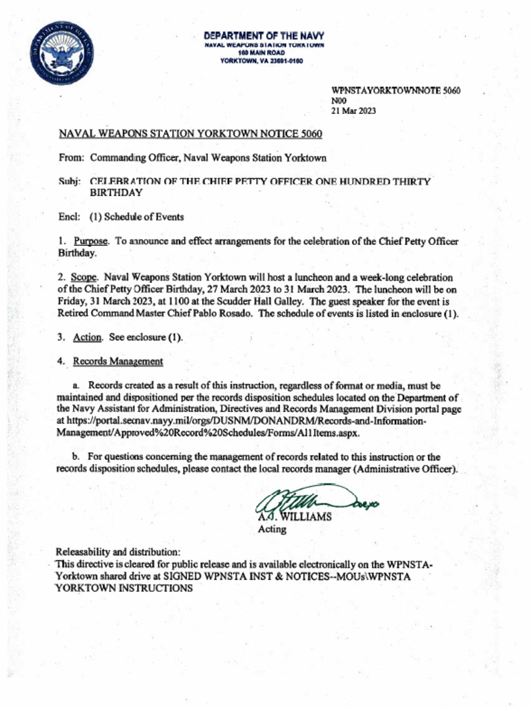 CPO BIRTHDAY CELEBRATION 5060 | PDF