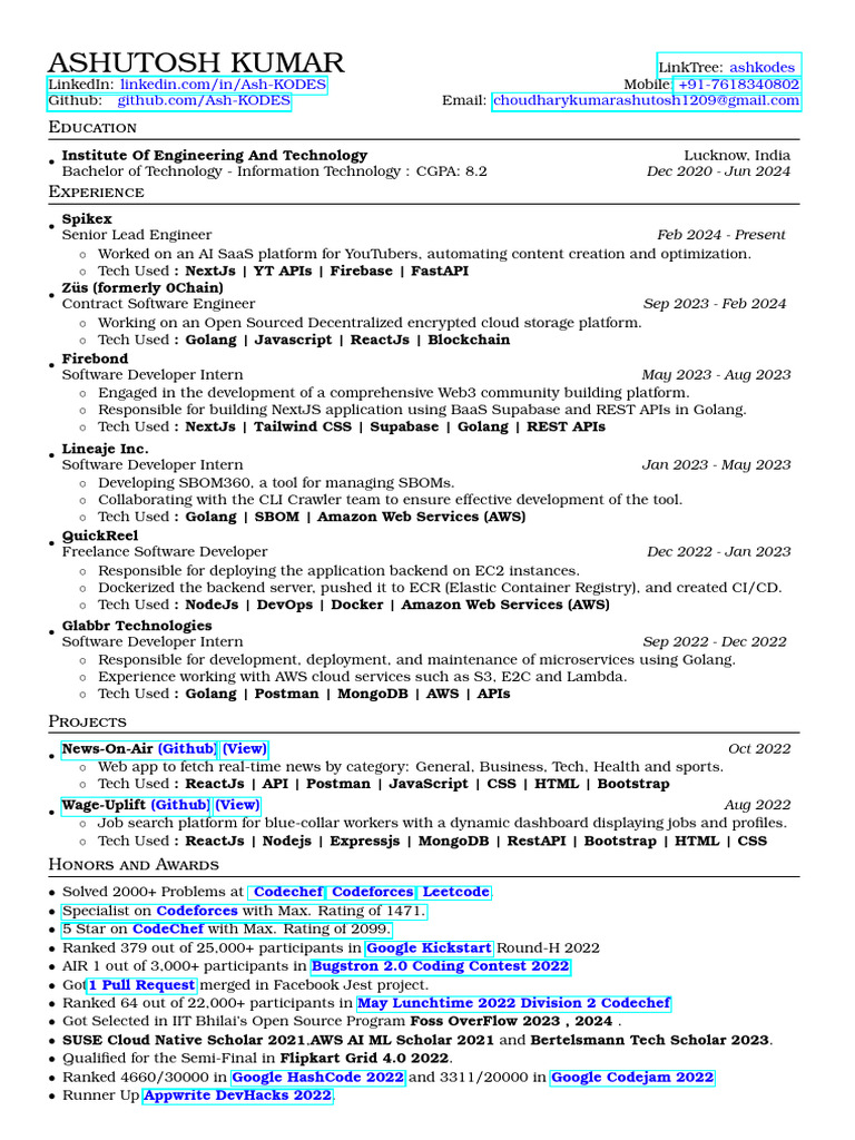 Ashutosh Kumar: Tech Lead & Developer | PDF | Software Architecture | Online Services