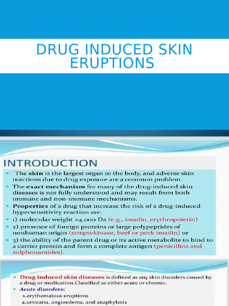 Drug Induced Skin Eruptions | PDF