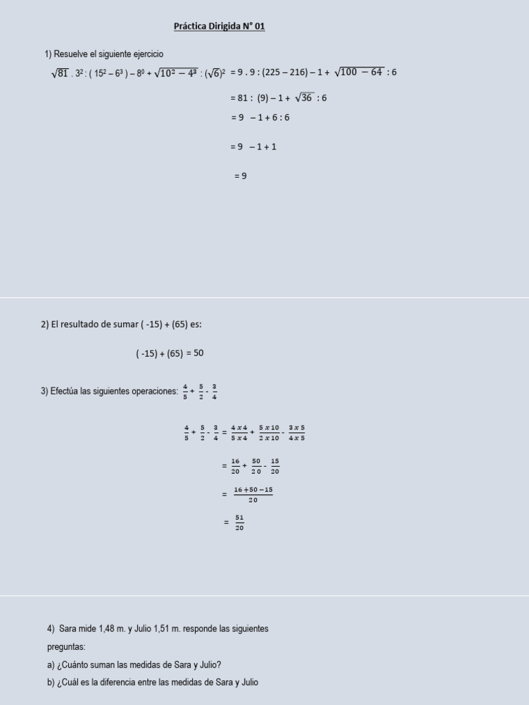 Práctica Dirigida #01 PDF | PDF