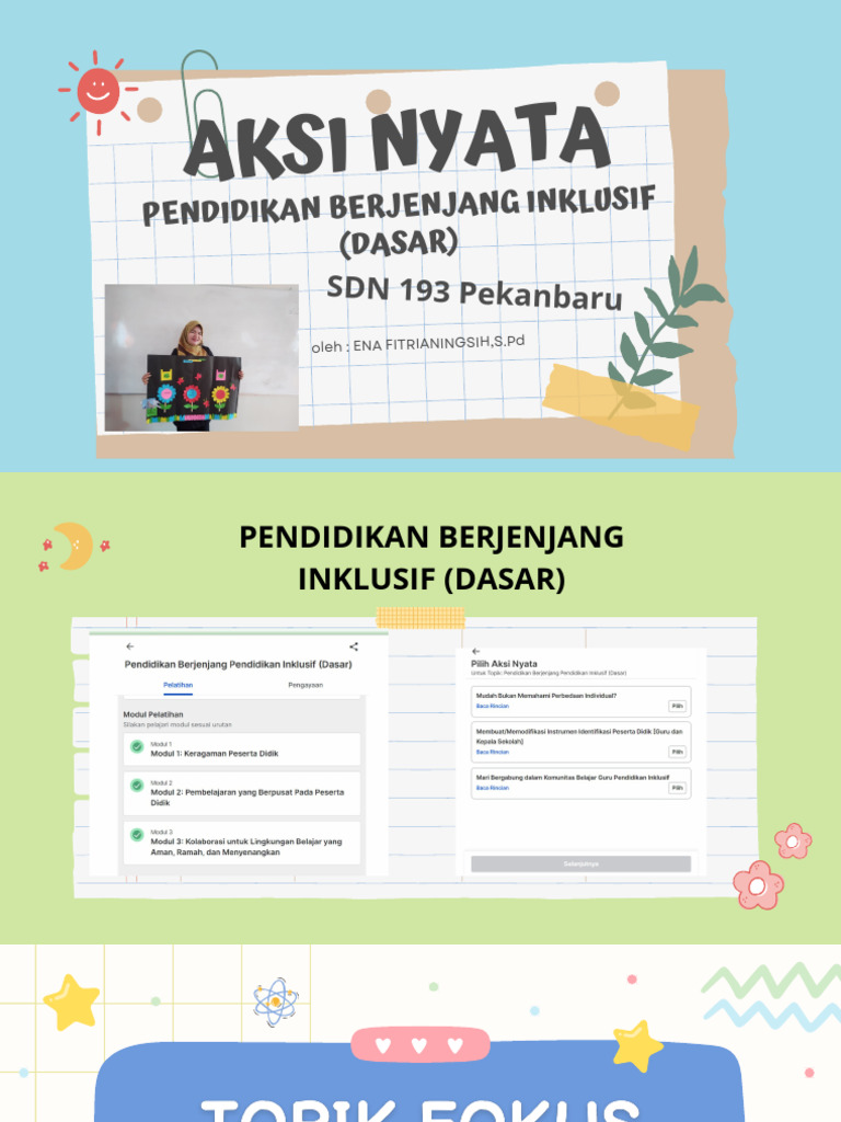 Ena. AKSI NYATA PENDIDIKAN BERJENJANG PENDIDIKAN INKLUSIF (DASAR) .PDF Ena | PDF