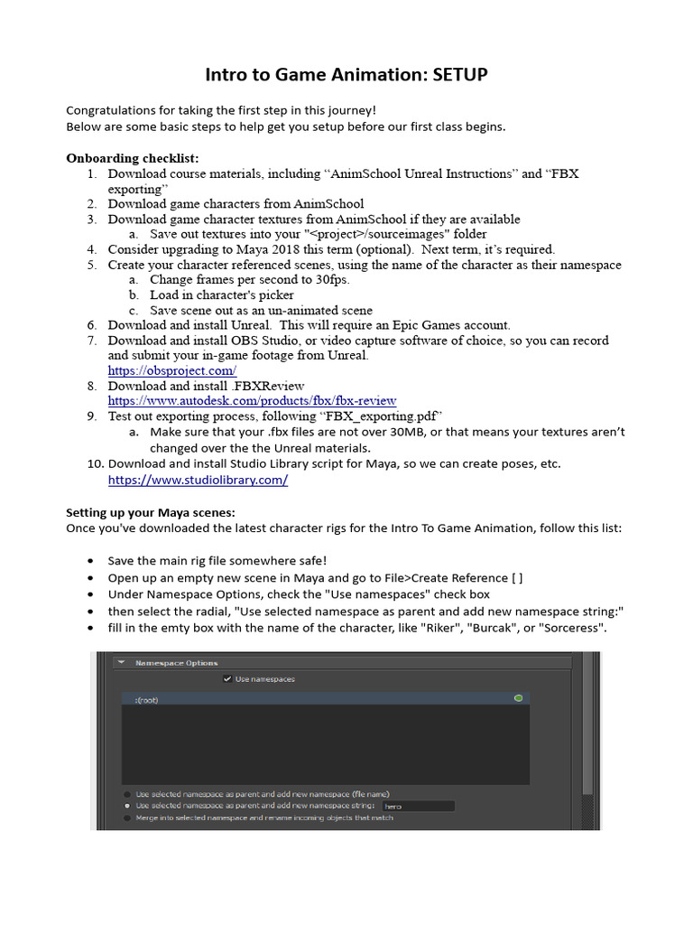 Game Animation Setup Guide | PDF | Software | Computing
