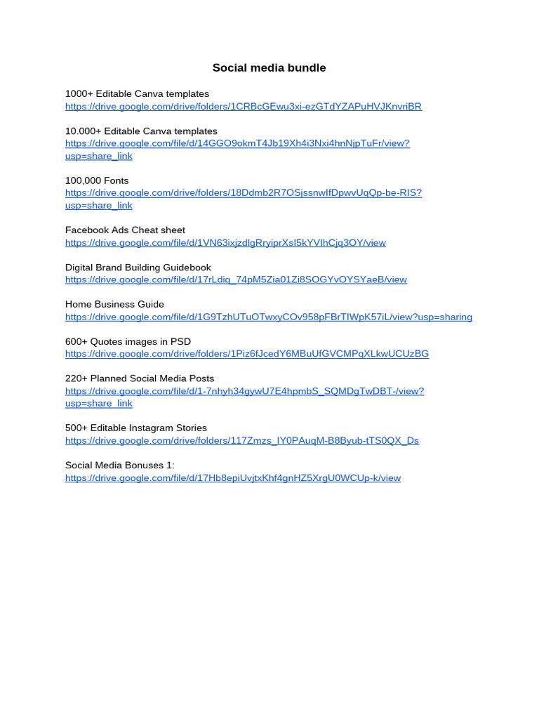 Social Media Bundle | PDF