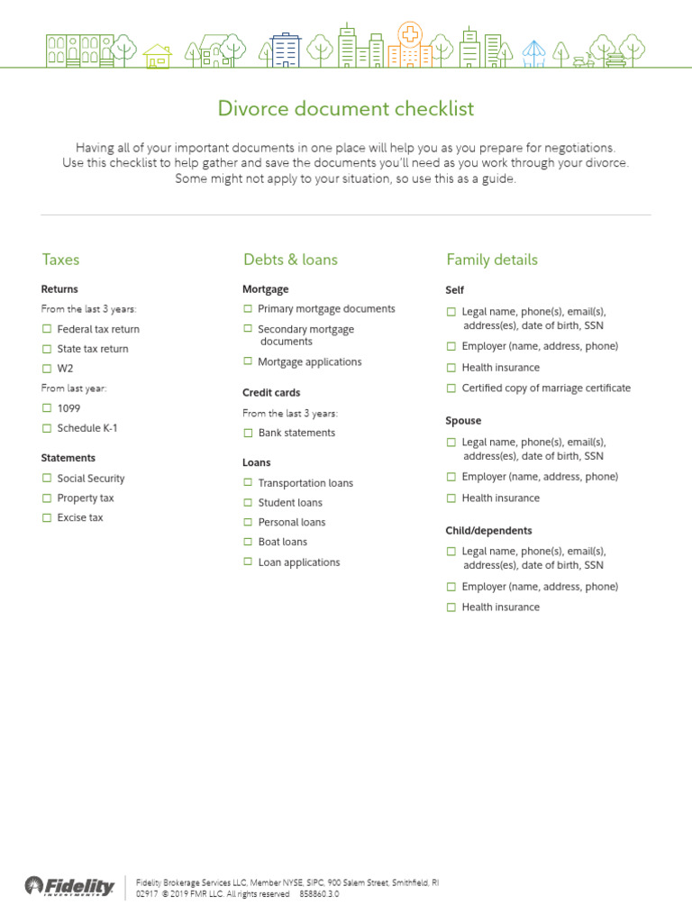 Divorce Documents Checklist | PDF | Individual Retirement Account ...