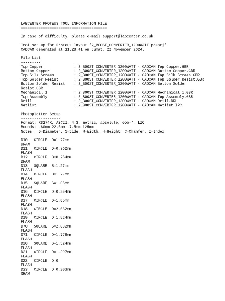 2 Boost Converter 1200watt - Cadcam Read-Me | PDF | Materials Science ...