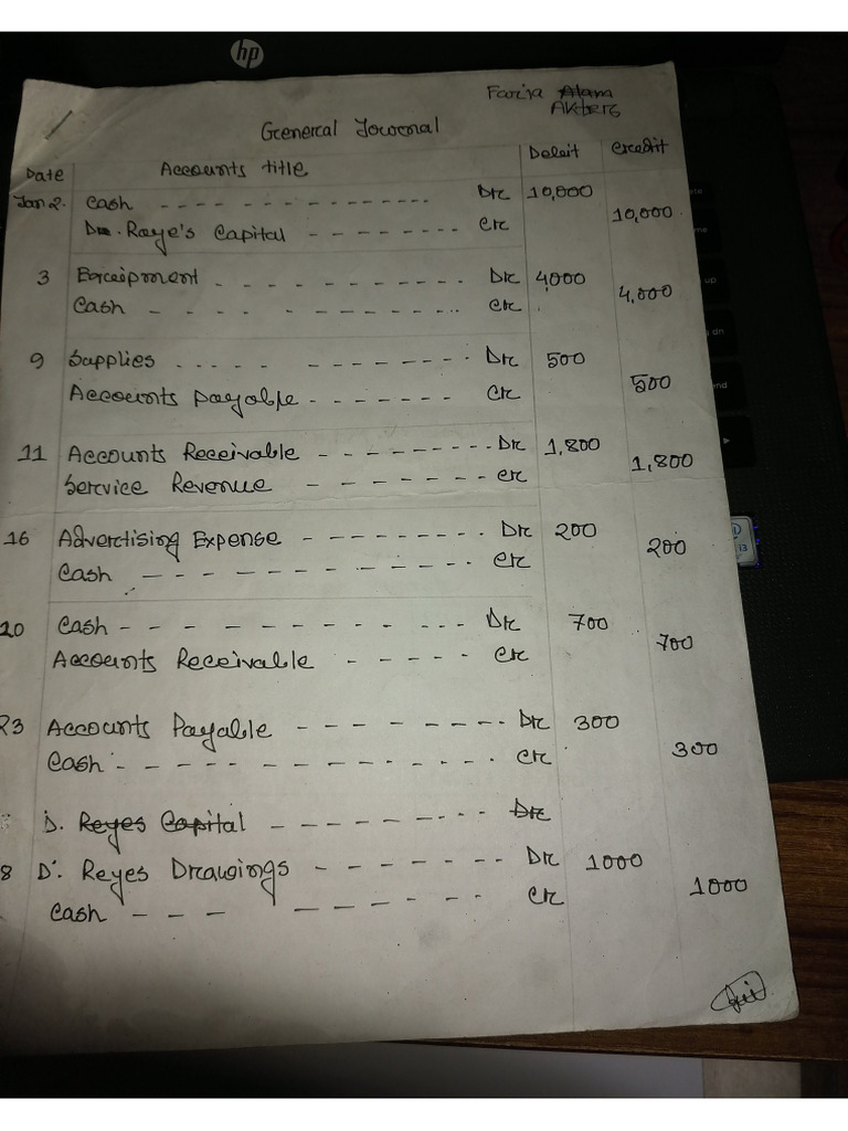 Journal Ledger Trial Balance | PDF