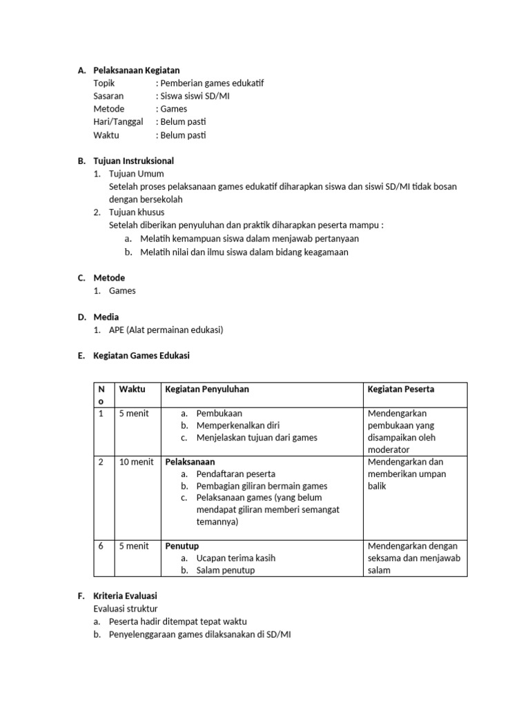SAP - Games Edukasi | PDF