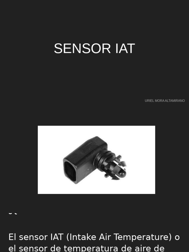 Sensor Iat | PDF | Sensor | Conector eléctrico