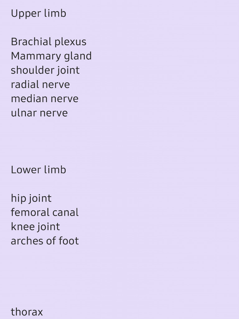 Anat imp questions | PDF