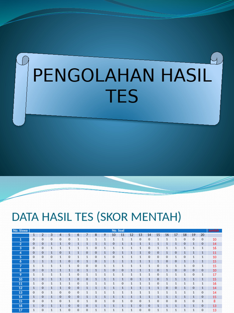 Pertemuan 11 - Pengolahan Hasil Tes | PDF | Sedans | Car Body Styles