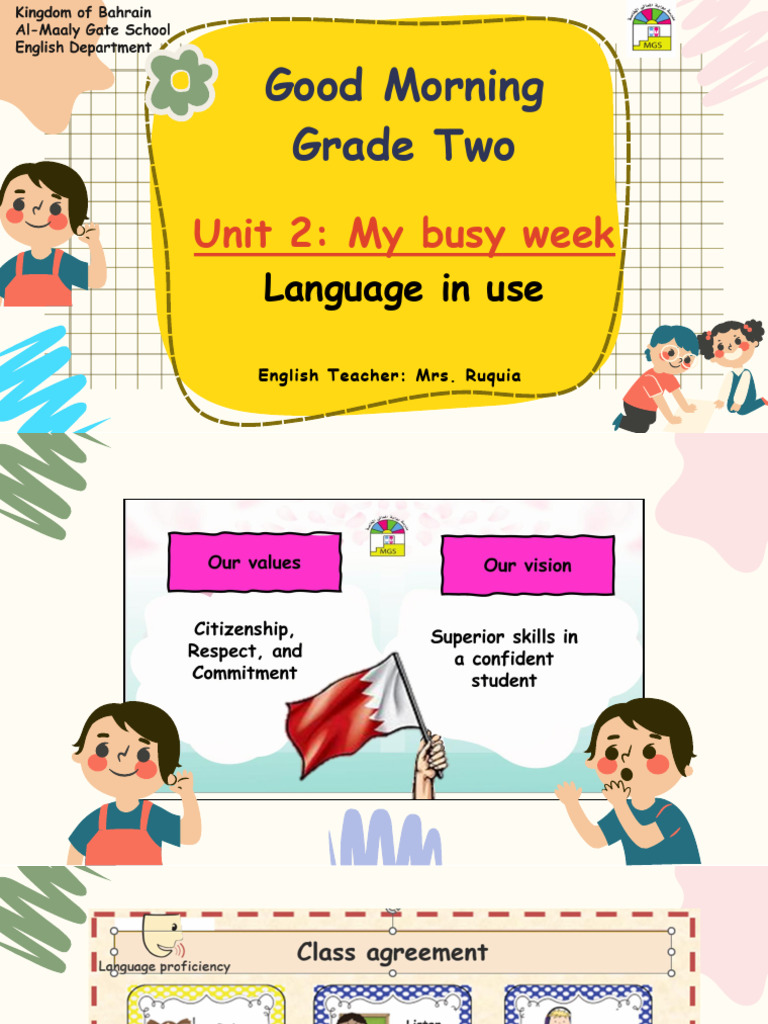 My Busy Week in Grade Two | PDF