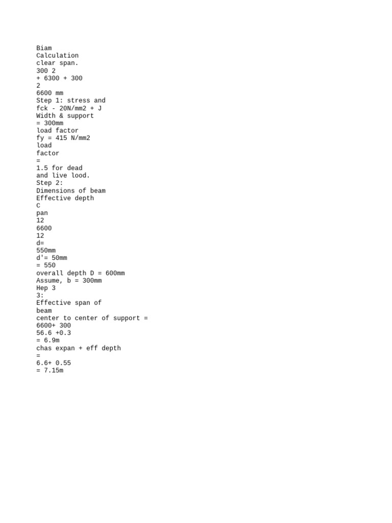Beam Calculation Singly Reinforcement Pdf