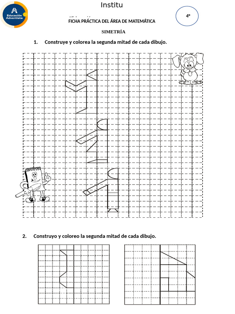 FICHA MAT- SIMETRIA (1) | PDF