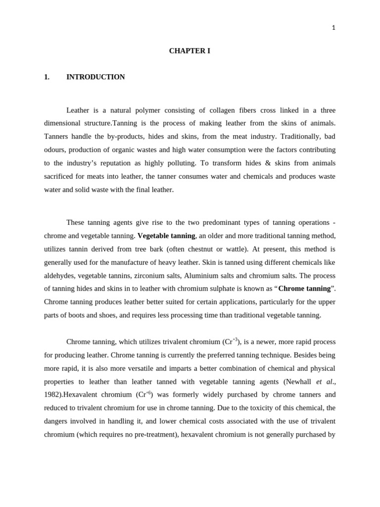 final thesis | PDF | Chromium | Leather