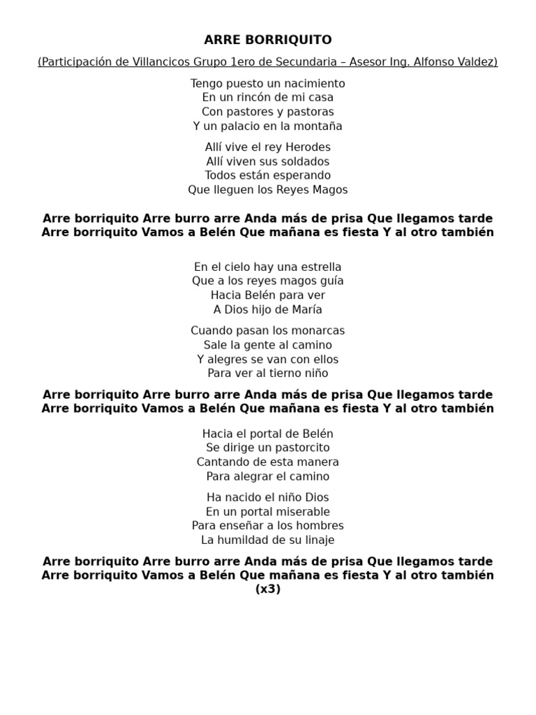 Arre Borriquito | PDF