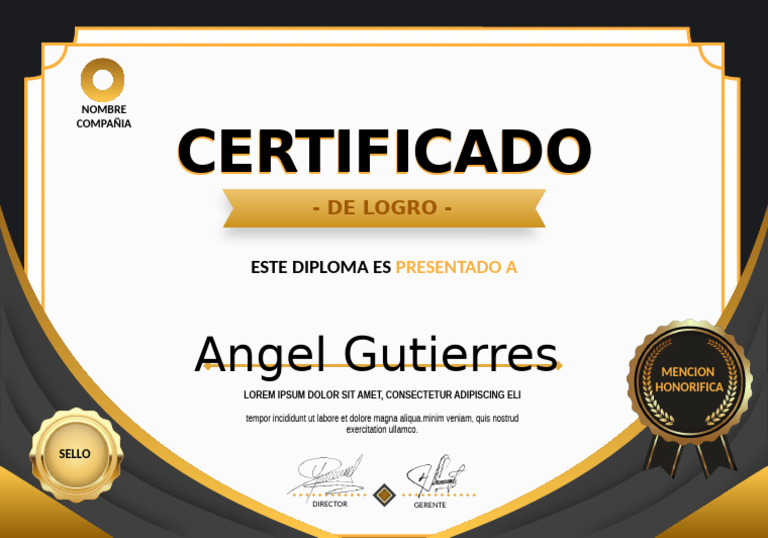17 Certificado de Logro Mencion Honorifica | PDF
