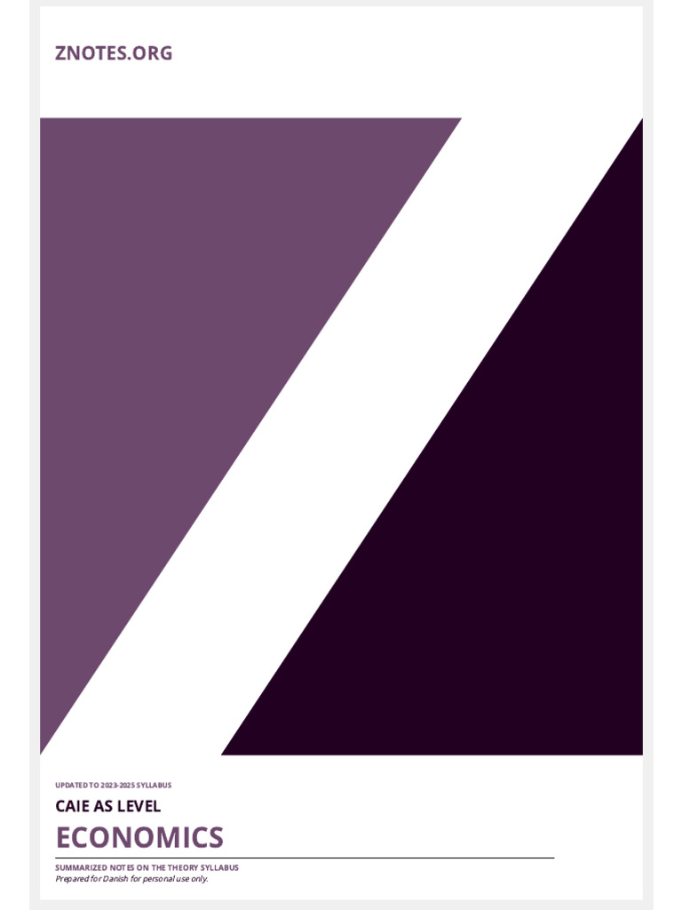 CAIE-AS Level-Economics - Theory | PDF | Demand | Goods