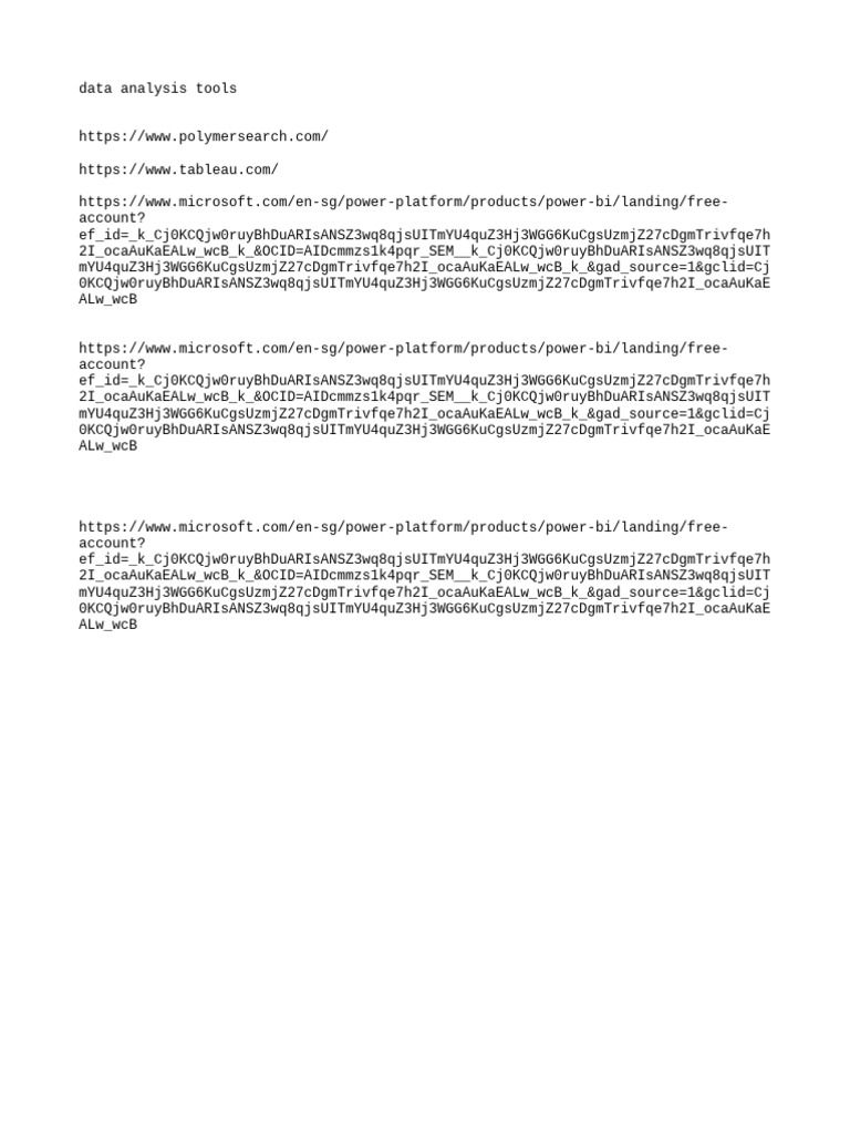 Data Analysis Tools | PDF