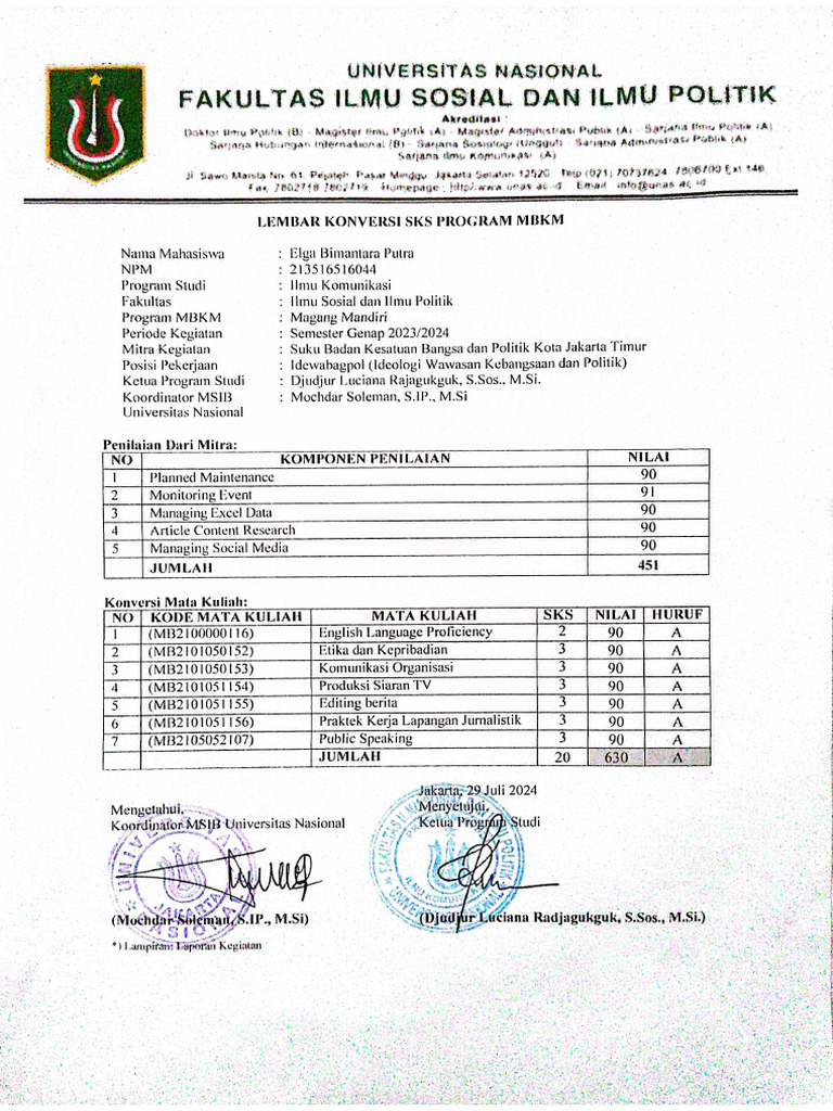 Lembar Konversi - Elga Bimantara Putra | PDF