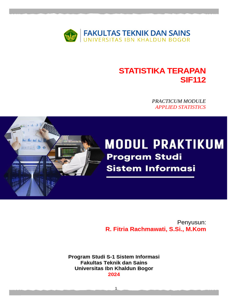 Modul Praktikum Statistik Terapan | PDF