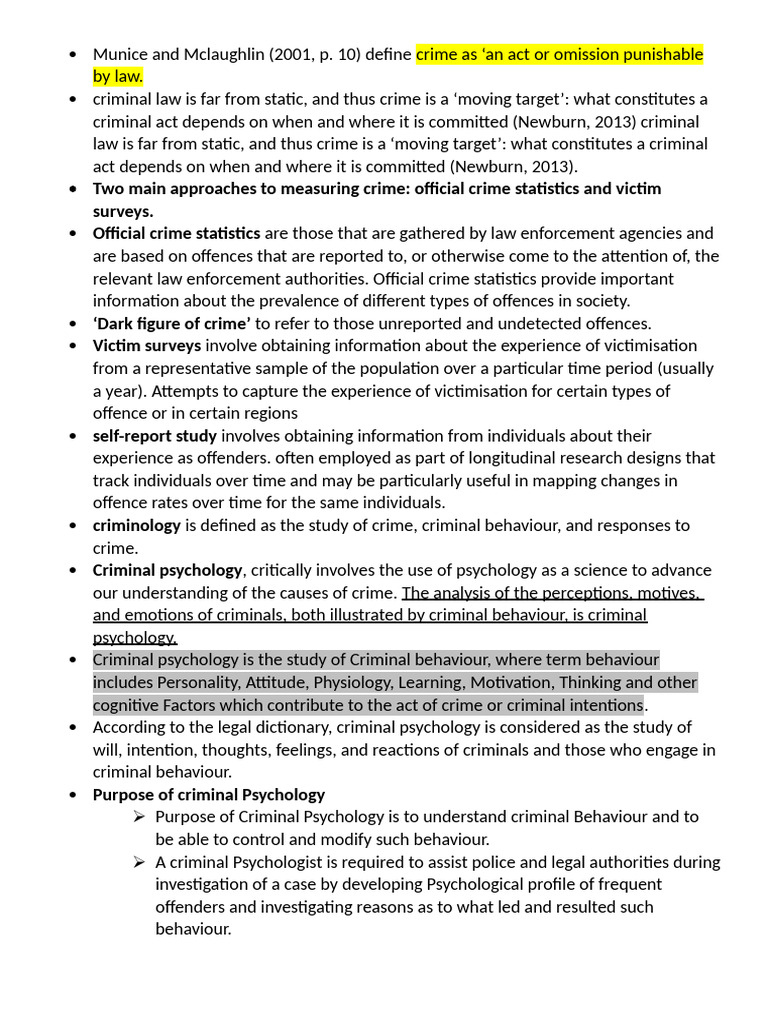 Understanding Criminal Psychology | PDF | Crimes | Crime & Violence