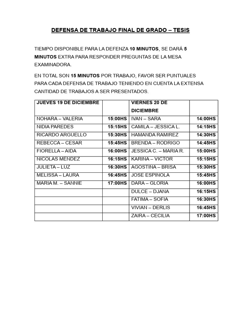 Defensa de Trabajo Final de Grado | PDF
