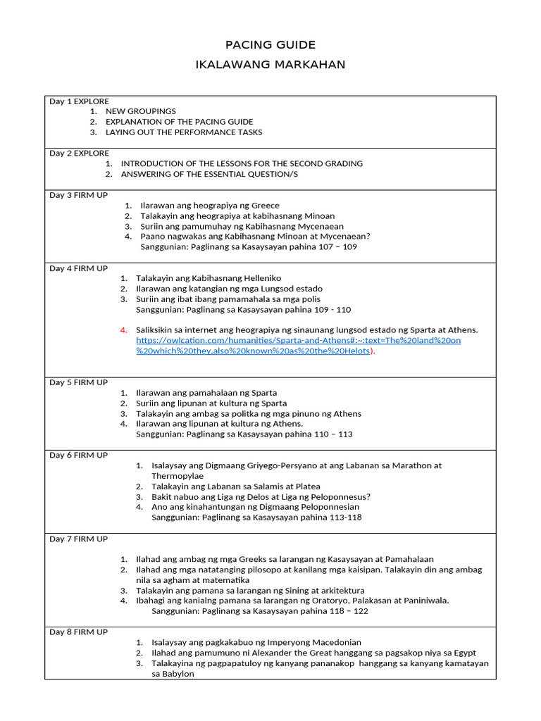 24 25 Pacing Guide 2nd Grading | PDF