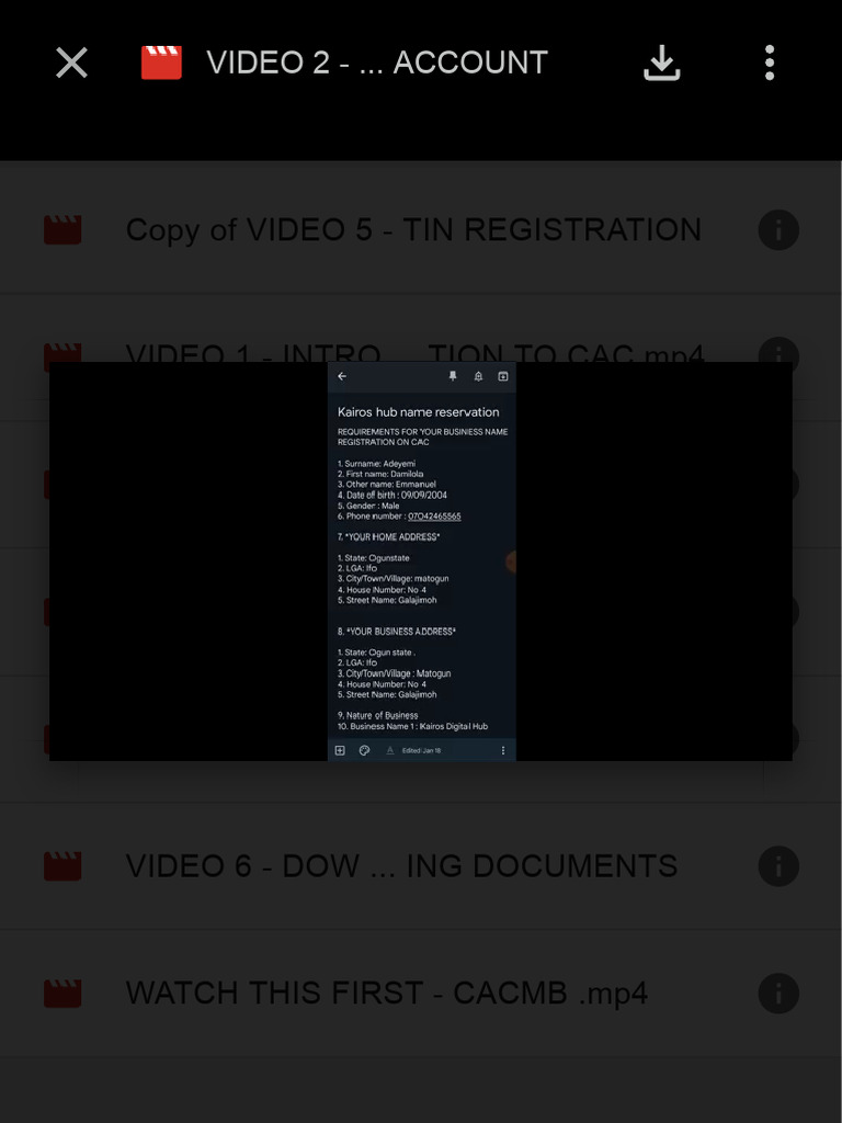 CAC Registration Video Guide | PDF