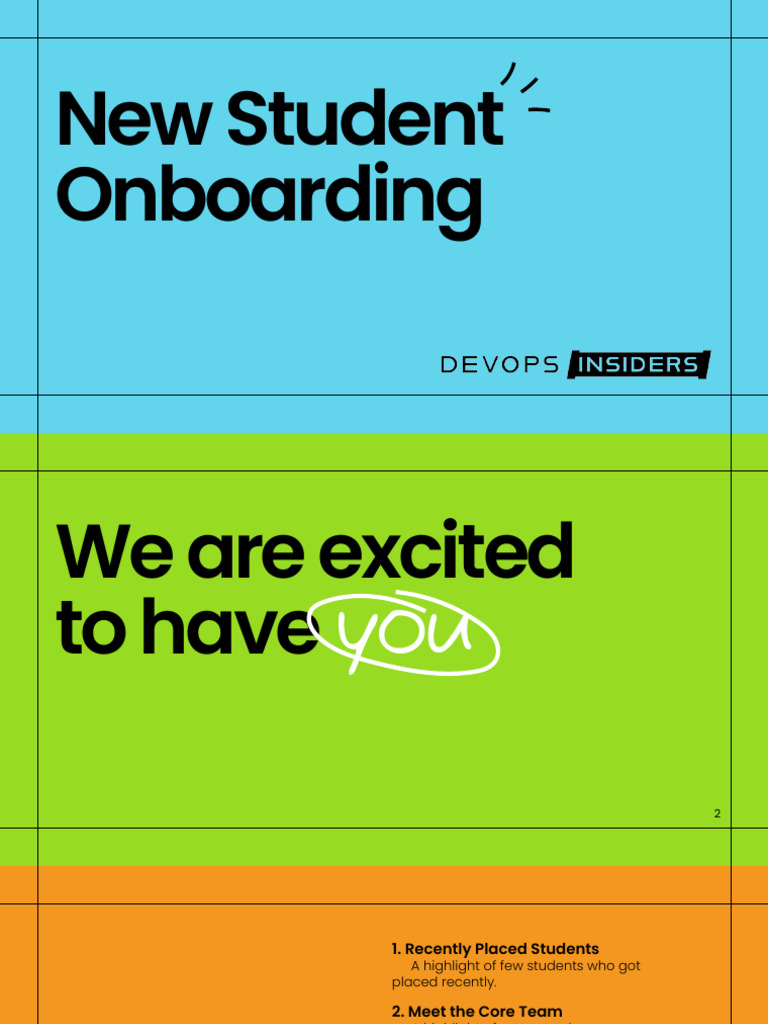 New Student Onboarding | PDF