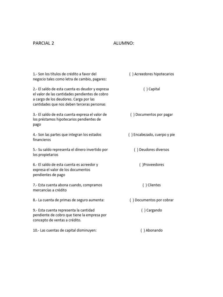 CONTA BASICA (EXAMEN TEORICO) | PDF