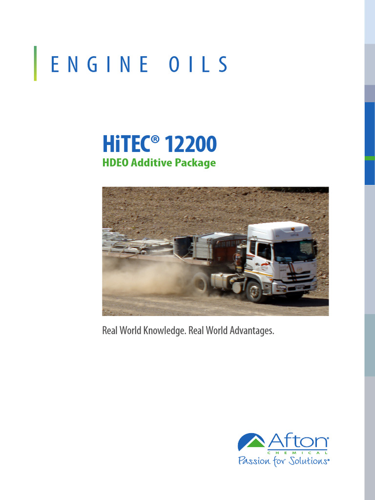 Hitec 12200 Pds | PDF | Motor Oil