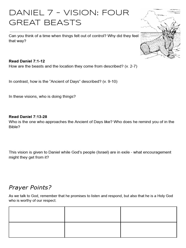 Daniel 7 - Vision of the Beasts | PDF