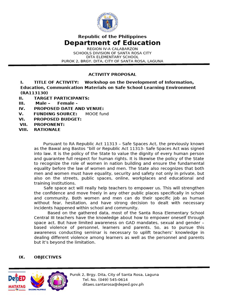 GAD ORIENTATION PROPOSAL 2024 | PDF