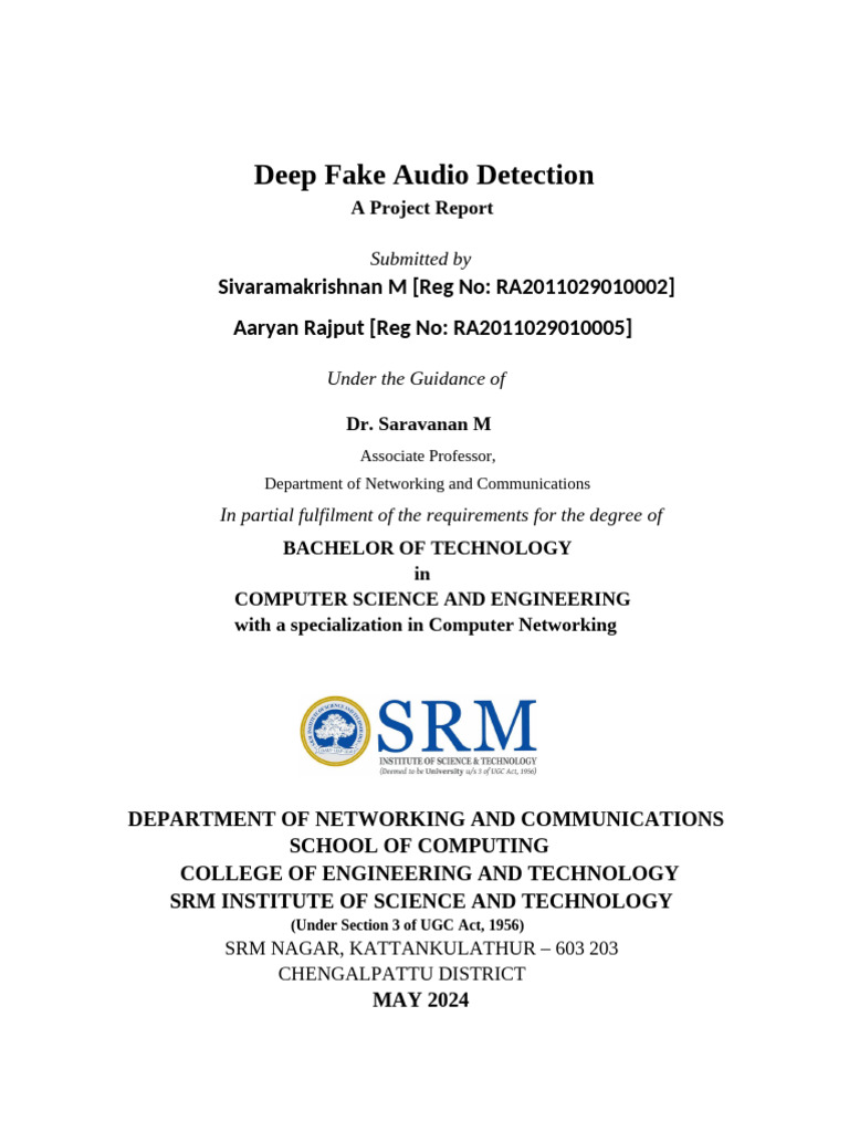 Deep Fake Audio Detection | PDF | Plagiarism