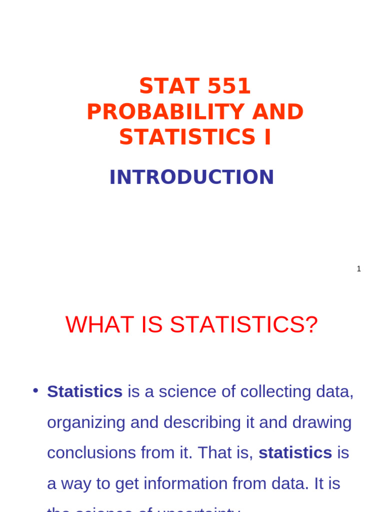 Intro123243ewqs1 | PDF | Statistics | Sampling (Statistics)