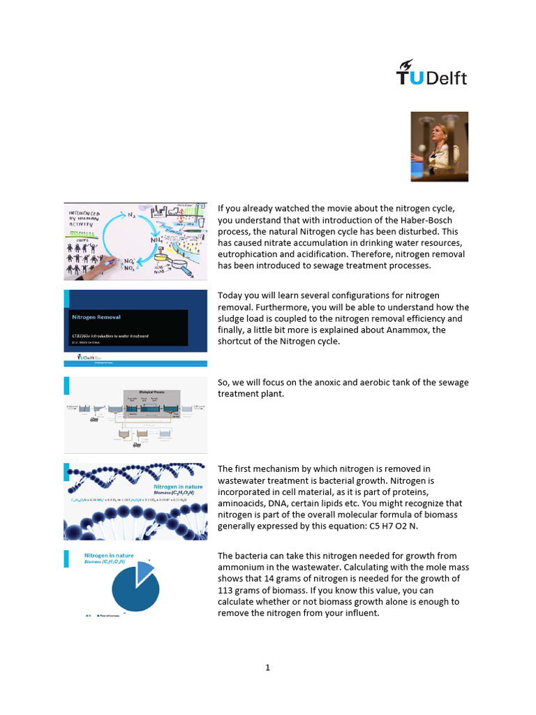 W5a2 Nitrogen Removal Slides | PDF | Sewage Treatment | Environmental Science