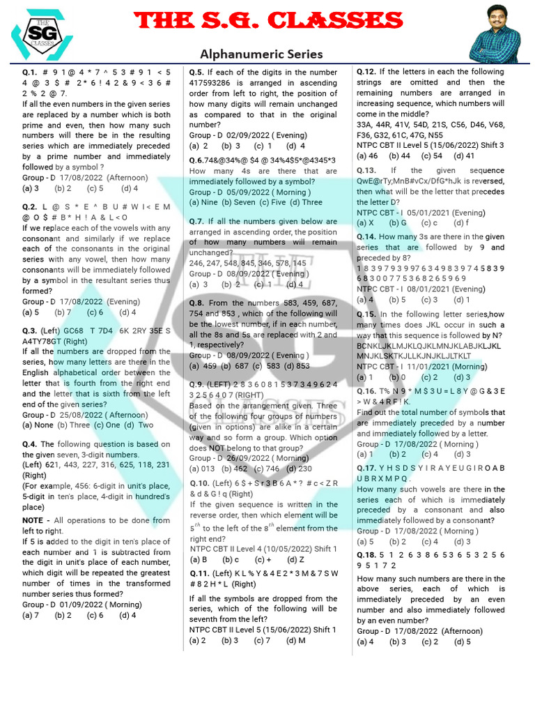 Alphanumeric Series set-1 | PDF | Phonetics | Languages Of Asia