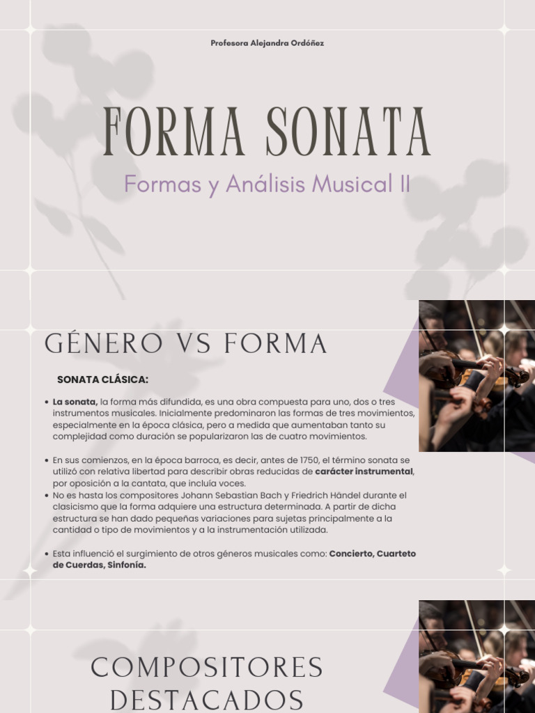 FORMA SONATA | PDF | Sonata | Periodo Clásico (Música)