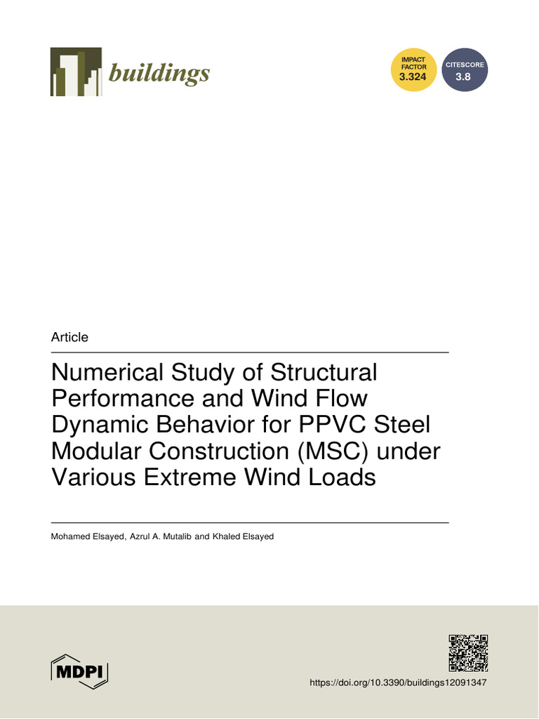 Wind Load Study On Modular Structures | PDF | Strength Of Materials | Tropical Cyclones