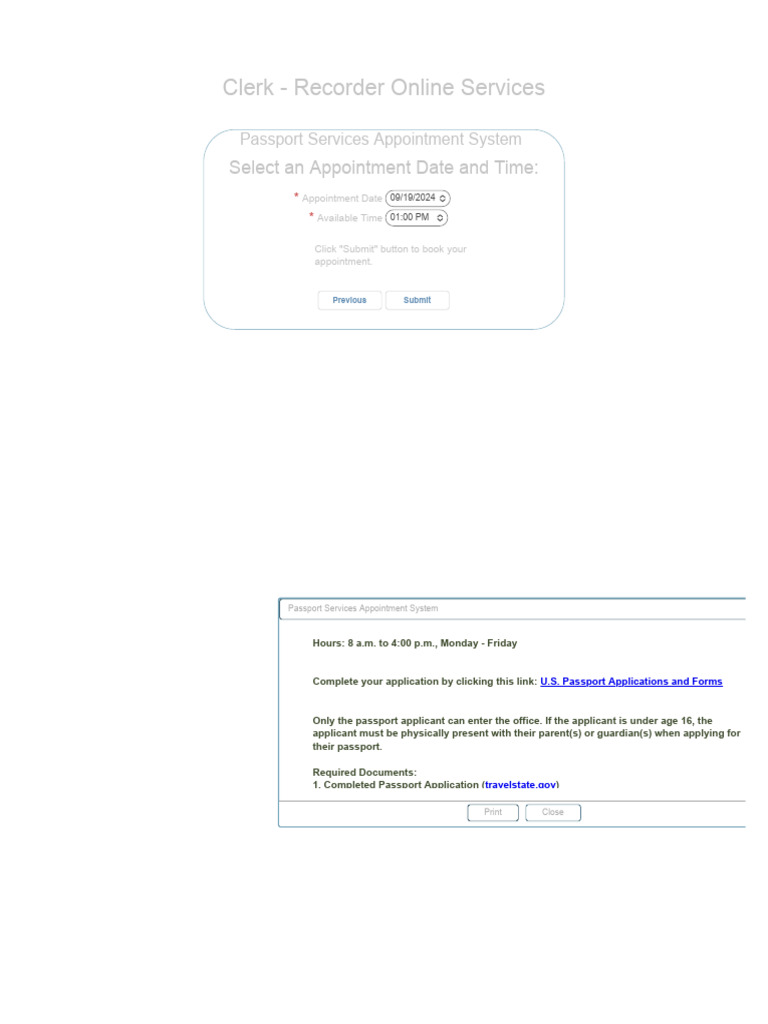 Passport Services Appointment System | PDF