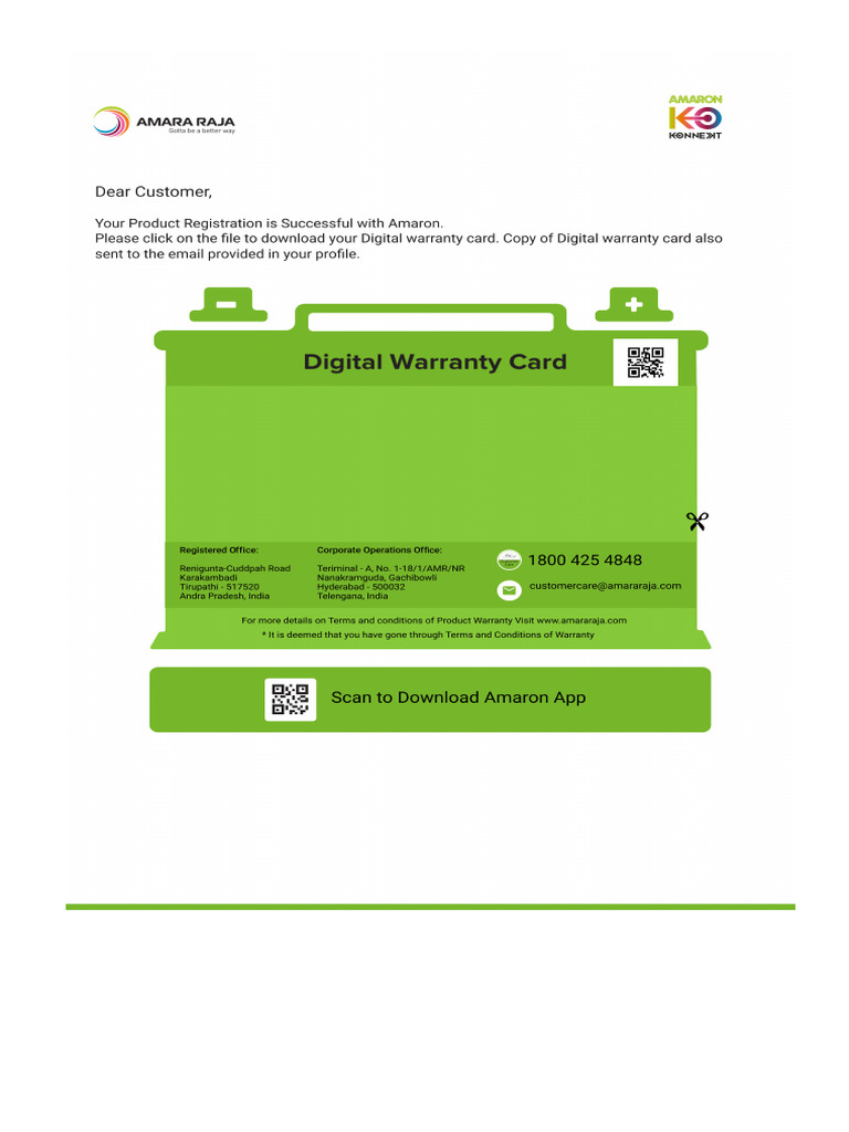Car battery warranty card | PDF Car battery warranty card | PDF