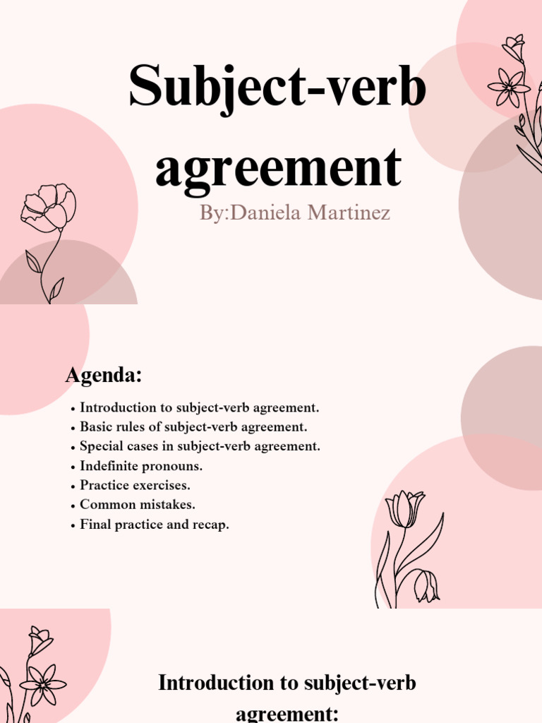 Subject Verb Agreement Presentation | PDF