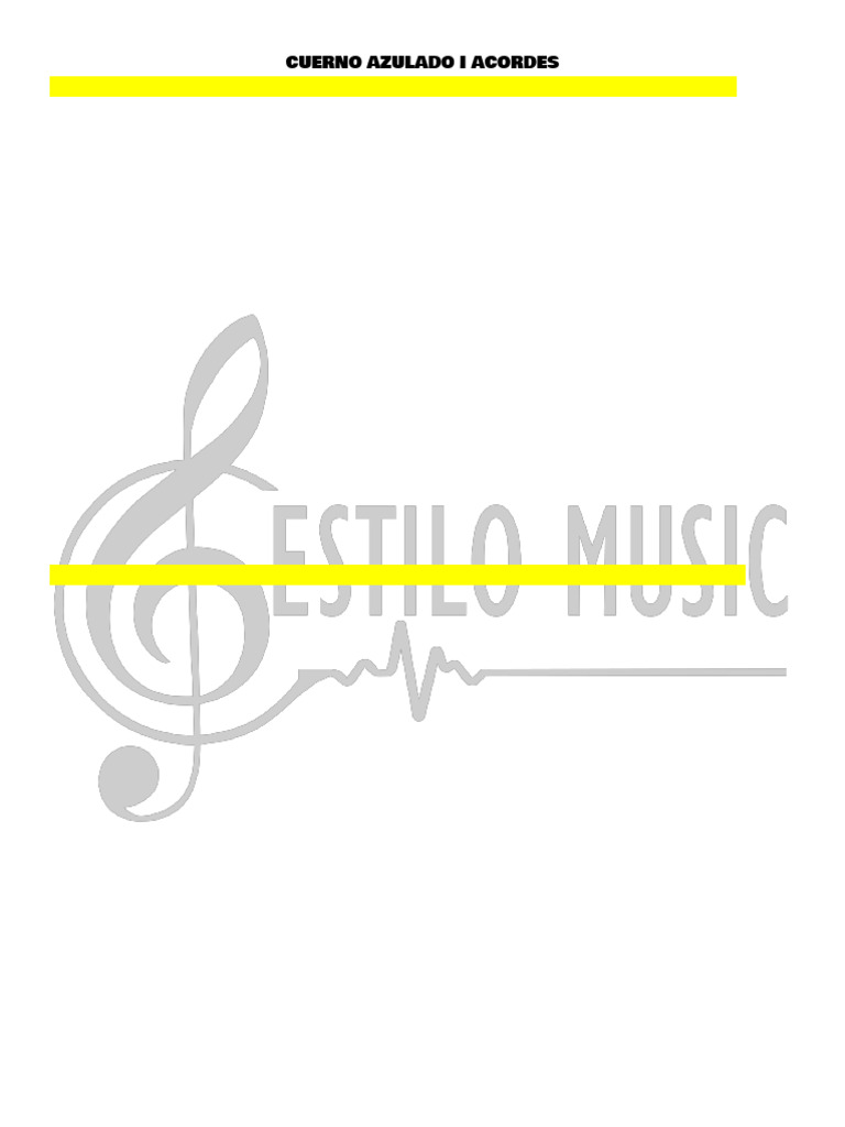 Cuerno Azulado Acordes | PDF